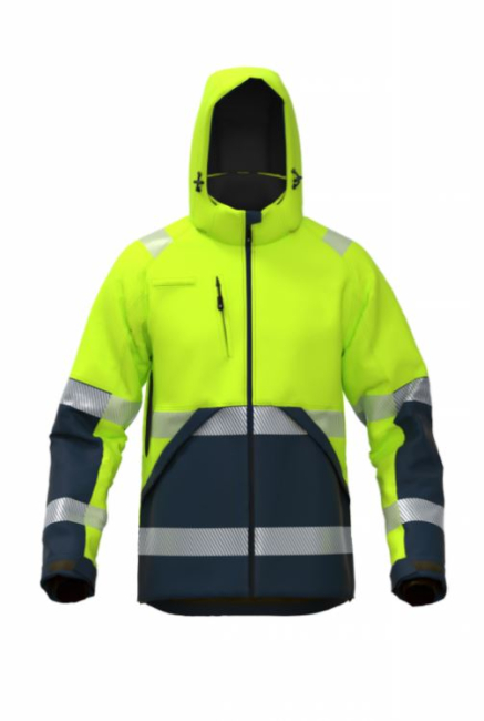 Ziemas softshell jaka VALENCIA HI-VIS Class 2 (WJ-VALENCIA-C2) - Siltās augstas redzamības darba ...